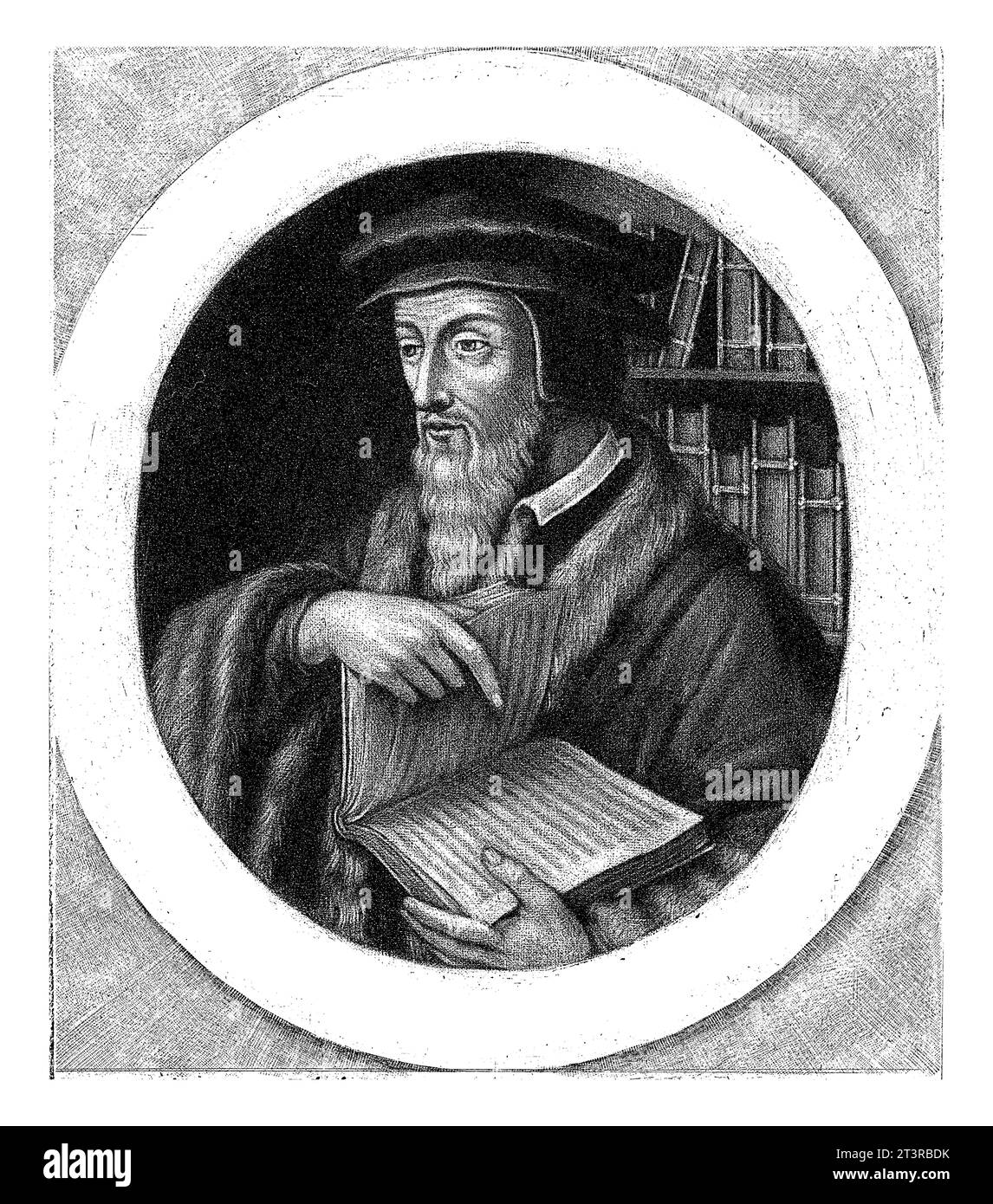 Portrait of the Reformer John Calvin, Jacob Gole, 1670 - 1724 The ...