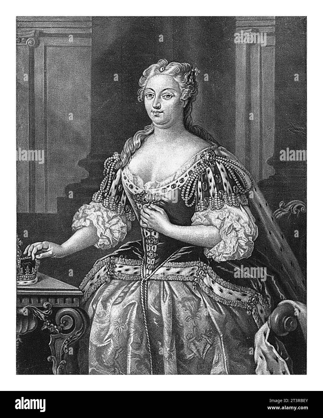 Portrait of Caroline van Anspach, Queen of Great Britain, Alexander van ...