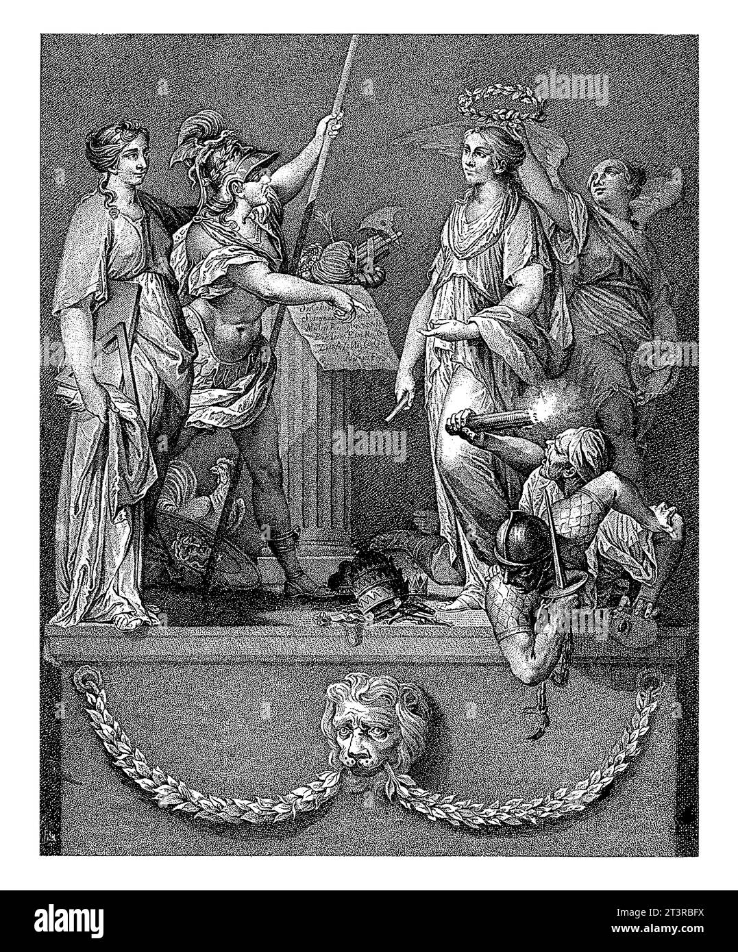 Allegory of the French nation, Giacomo Zatta, after Joachim Marius ...