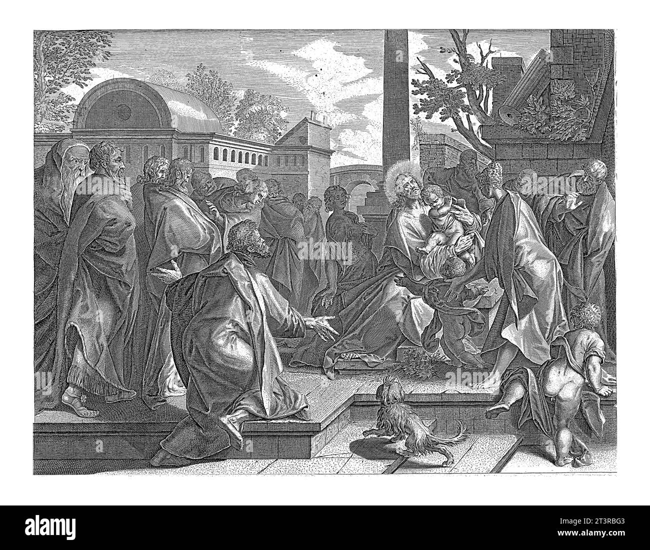 Christ Calls the Children to Himself, Johannes Sadeler, after Joos van Winghe, 1640 - 1670 ...