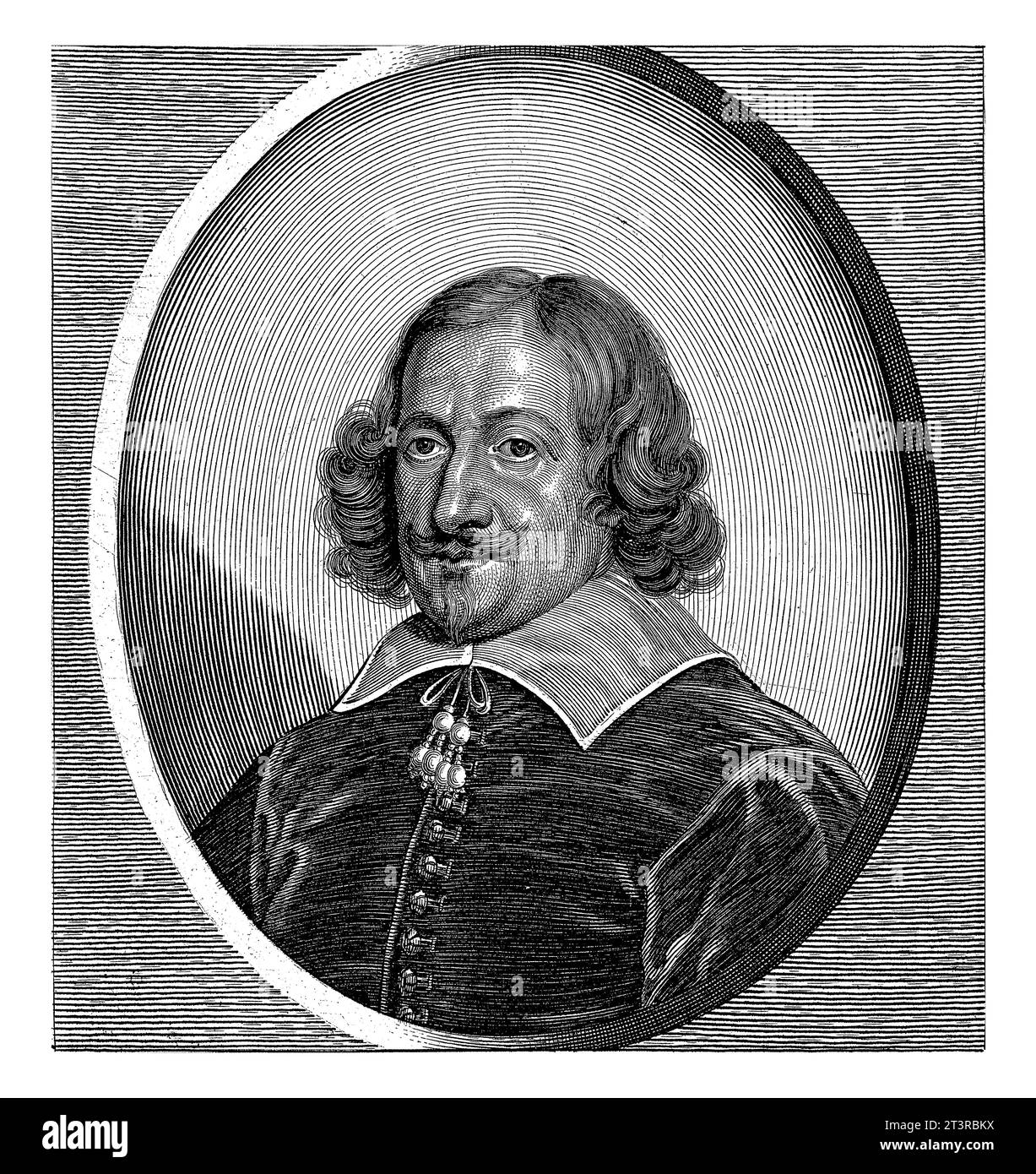 Bust to the left of Joannes Cuyermans in an oval. Below the portrait ...