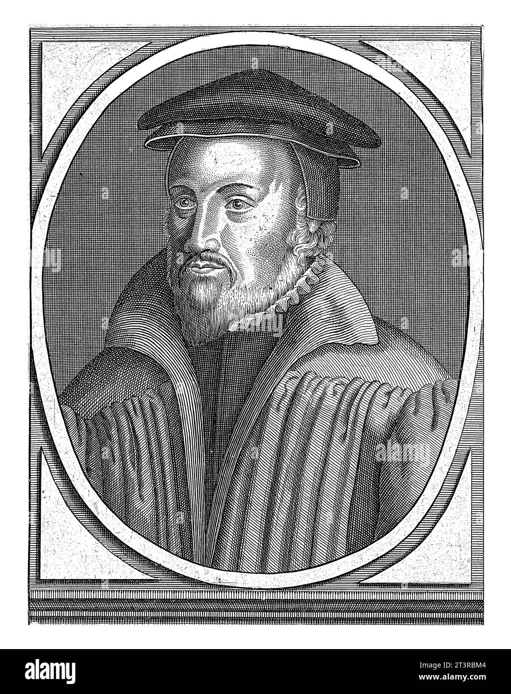 Portrait of Caspar Olevianus, Jan Lamsvelt, 1696 - 1743 Portrait bust ...