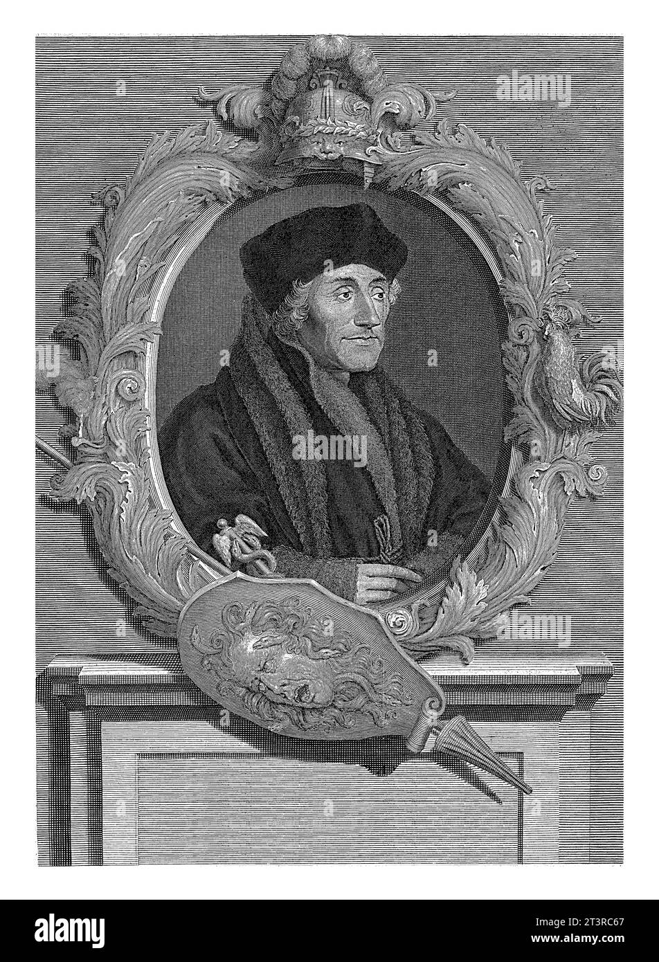 Desiderius Erasmus, humanist from Rotterdam. Below the portrait a ...