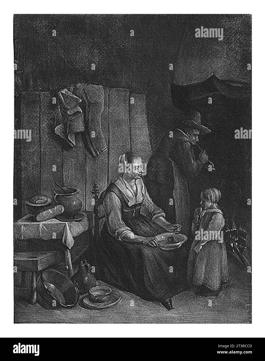 Kitchen with three figures, Jan de Groot, after Quiringh Gerritsz. van ...
