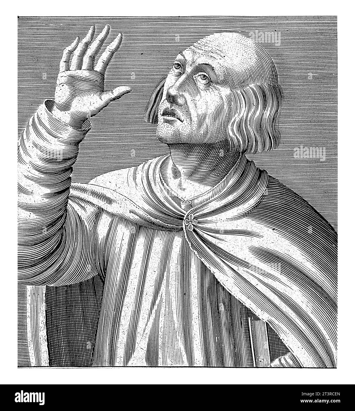 Bust to the left of Archdeacon of Angers Berenger. Below the portrait ...