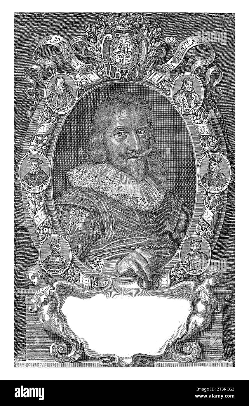 Portrait of Christian IV of Denmark, Simon van de Passe, 1633 Portrait of Christian IV, King of ...