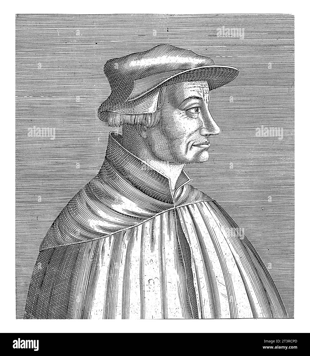 Portrait of Ulrich Zwingli, Hendrick Hondius (I), 1599 Bust to the ...