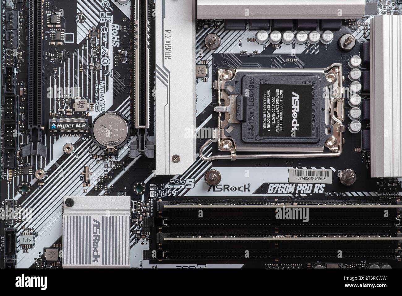 Kirov, Russia - September 15, 2023. The motherboard is from a new ...