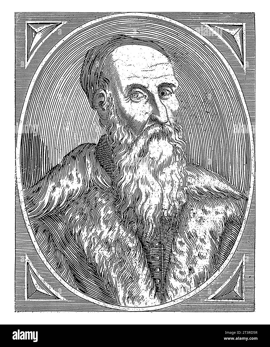 Portrait of Humanist Lazzaro Bonamico, Andrea Salmincio, 1640, vintage ...