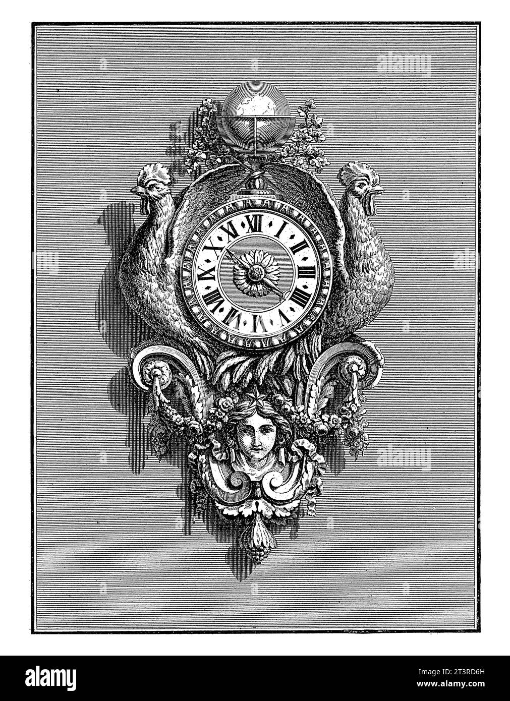 Pendulum with Chickens, A. Colinet, after Jean Francois Forty, 1775 ...