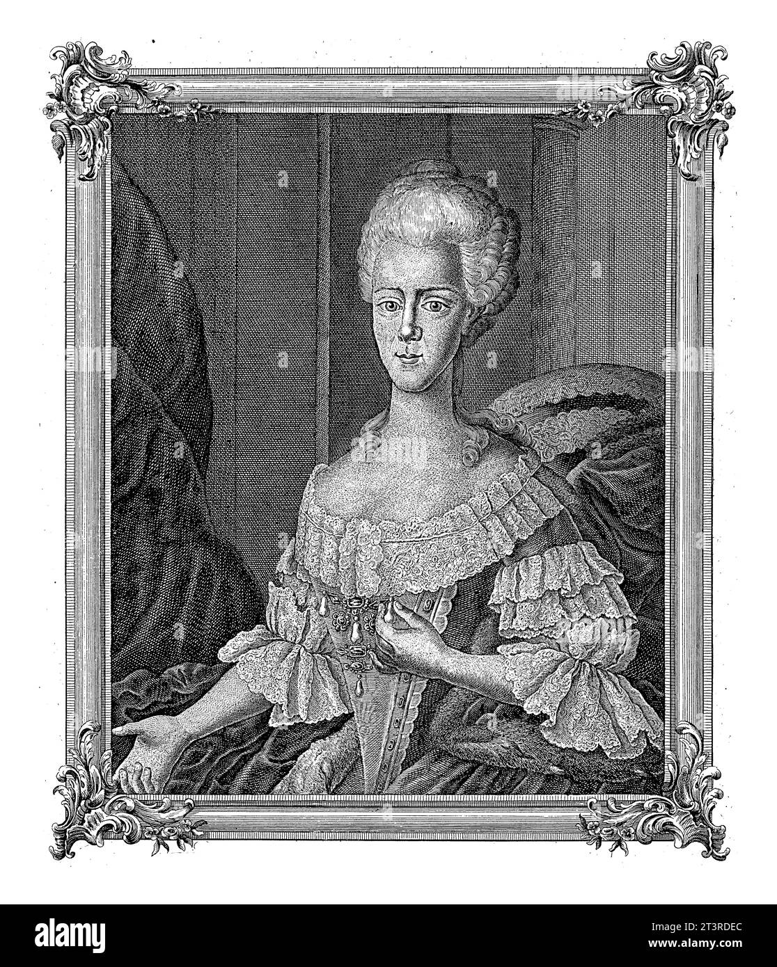 Portrait of Wilhelmina of Prussia, Christian Benjamin Glassbach, 1767 ...