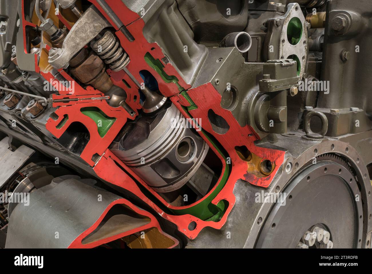 Cut out model of an old diesel engine Stock Photo - Alamy