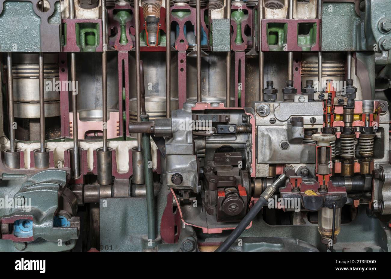 Cut out model of an old diesel engine Stock Photo - Alamy