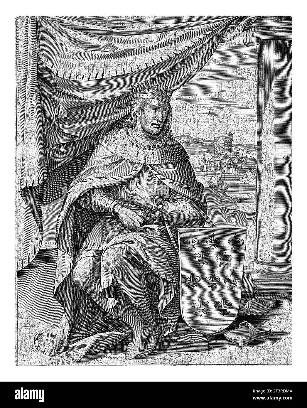 Portrait of Charles the Simple, Philips Galle (rejected attribution ...