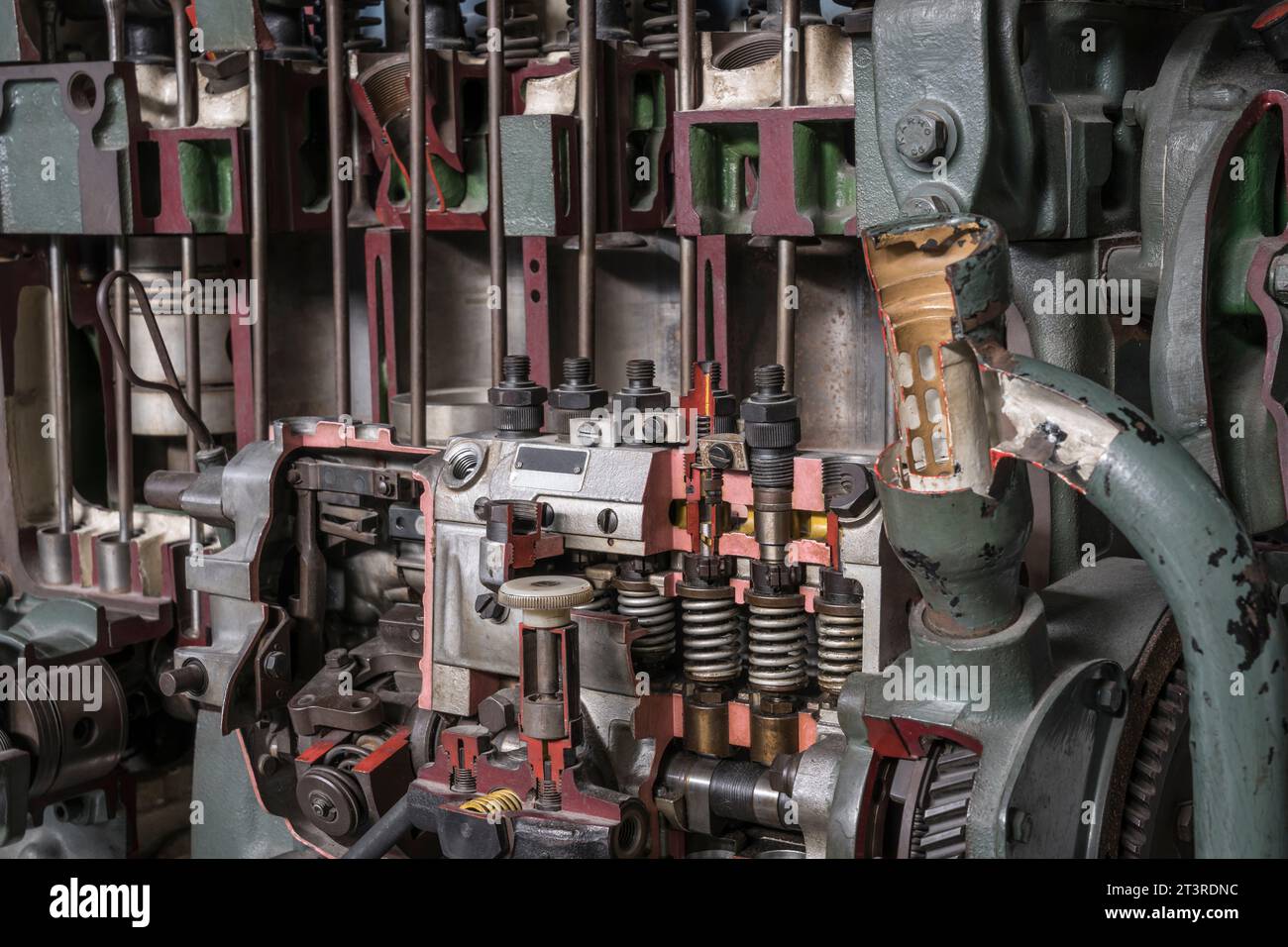 Cut out model of an old diesel engine Stock Photo - Alamy