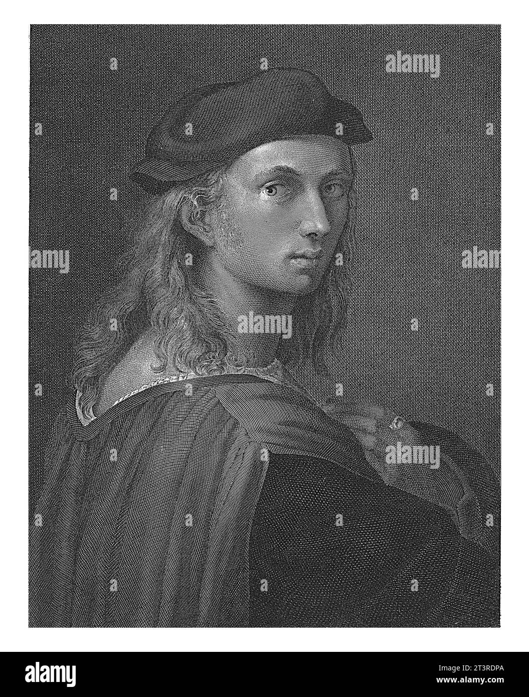 Portrait of Bindo Altoviti, Karl Barth, after Raphael, 1816, vintage ...