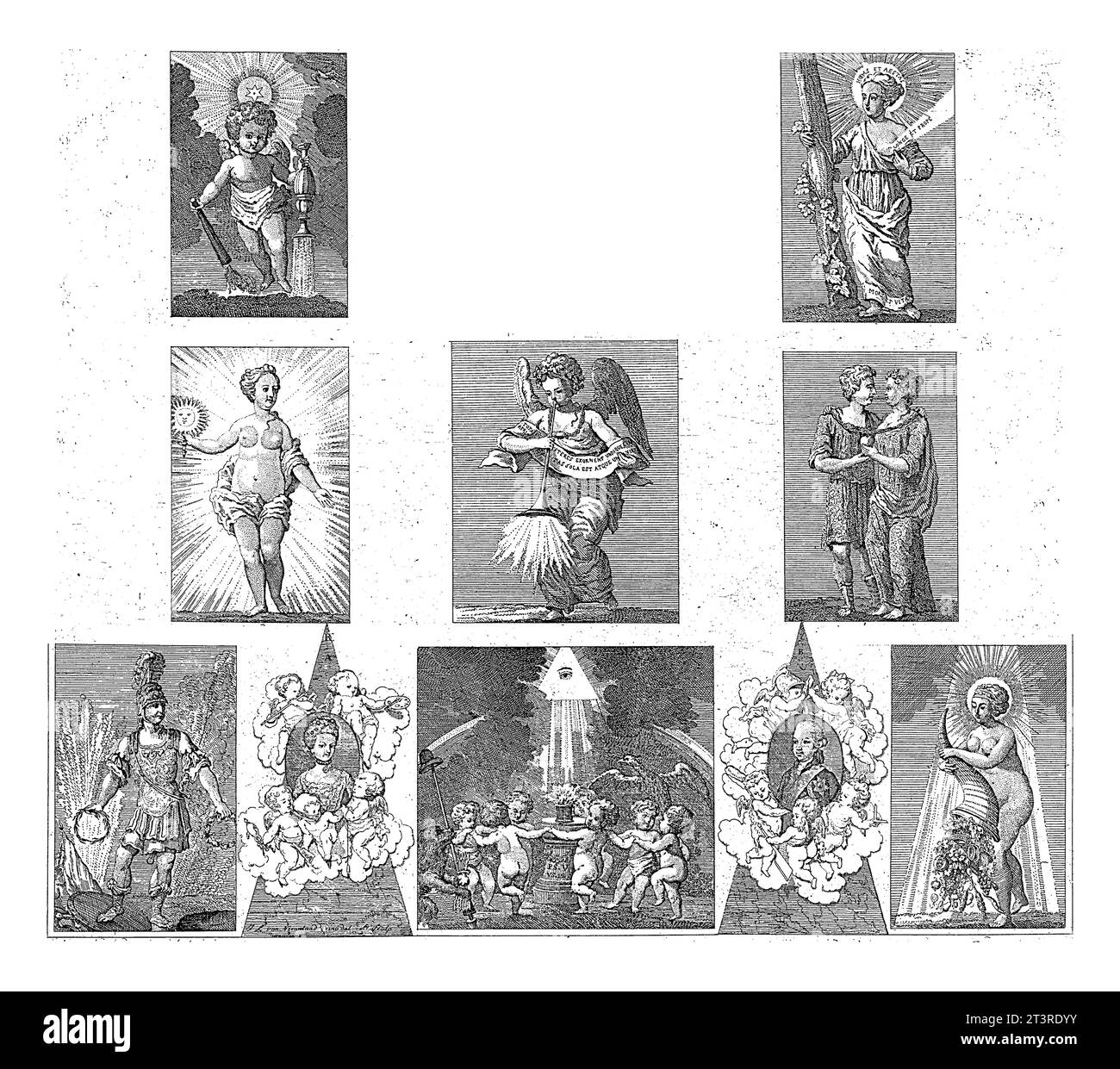 Allegory at the wedding of William V and Wilhelmina of Prussia, 1767 ...