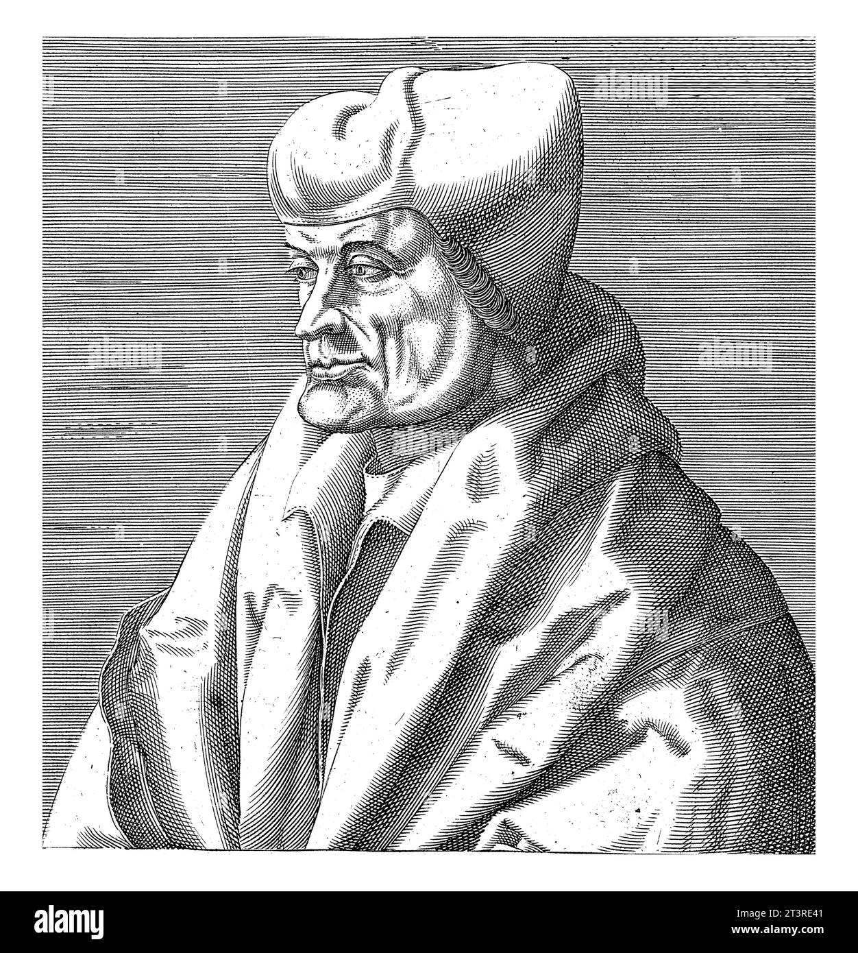 Bust to the left of Desiderius Erasmus. Below the portrait are name and ...