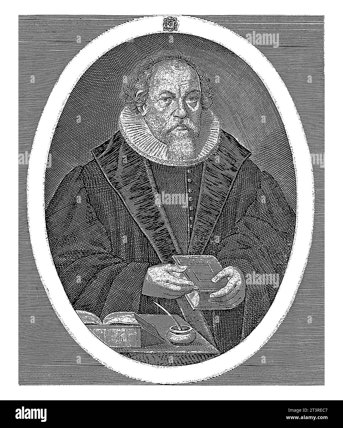 Portrait of Johann Gerhard, Johann Durr, 1637 - 1663, vintage engraved ...