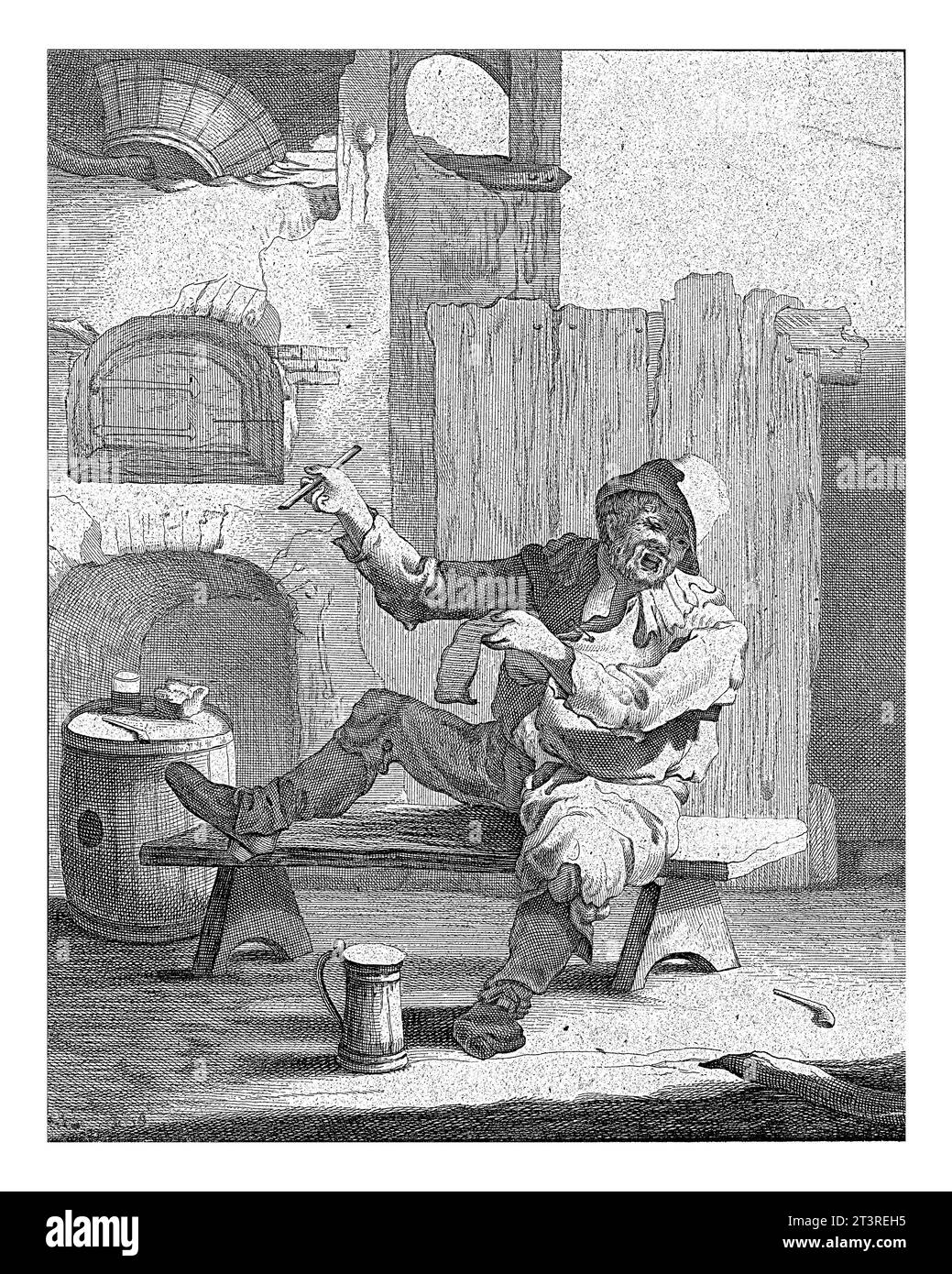 The Hearing: Singing Man, Abraham de Blois, after Andries Both, 1679 ...