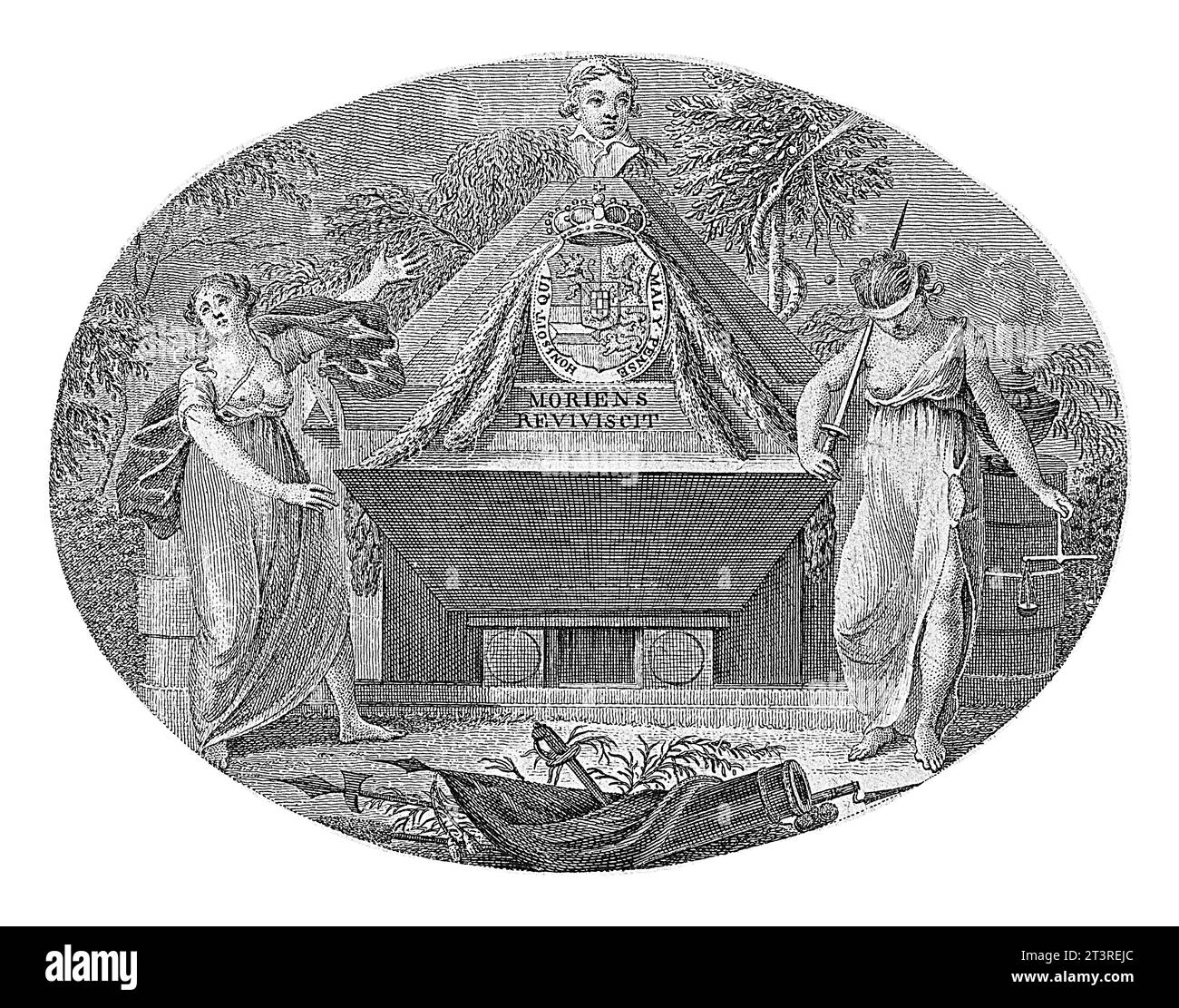 Allegory on the Death of Willem George Frederik, Daniel Vrijdag, after ...