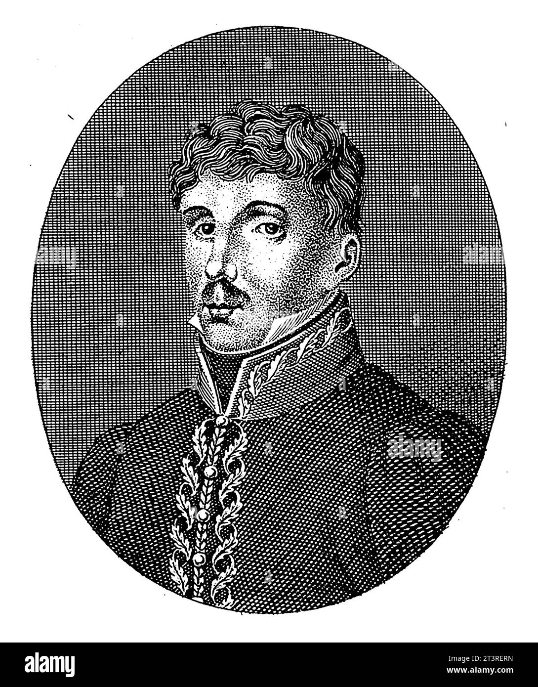 Portret van Rafael del Riego, Friedrich Rossmaessler, 1822, vintage ...