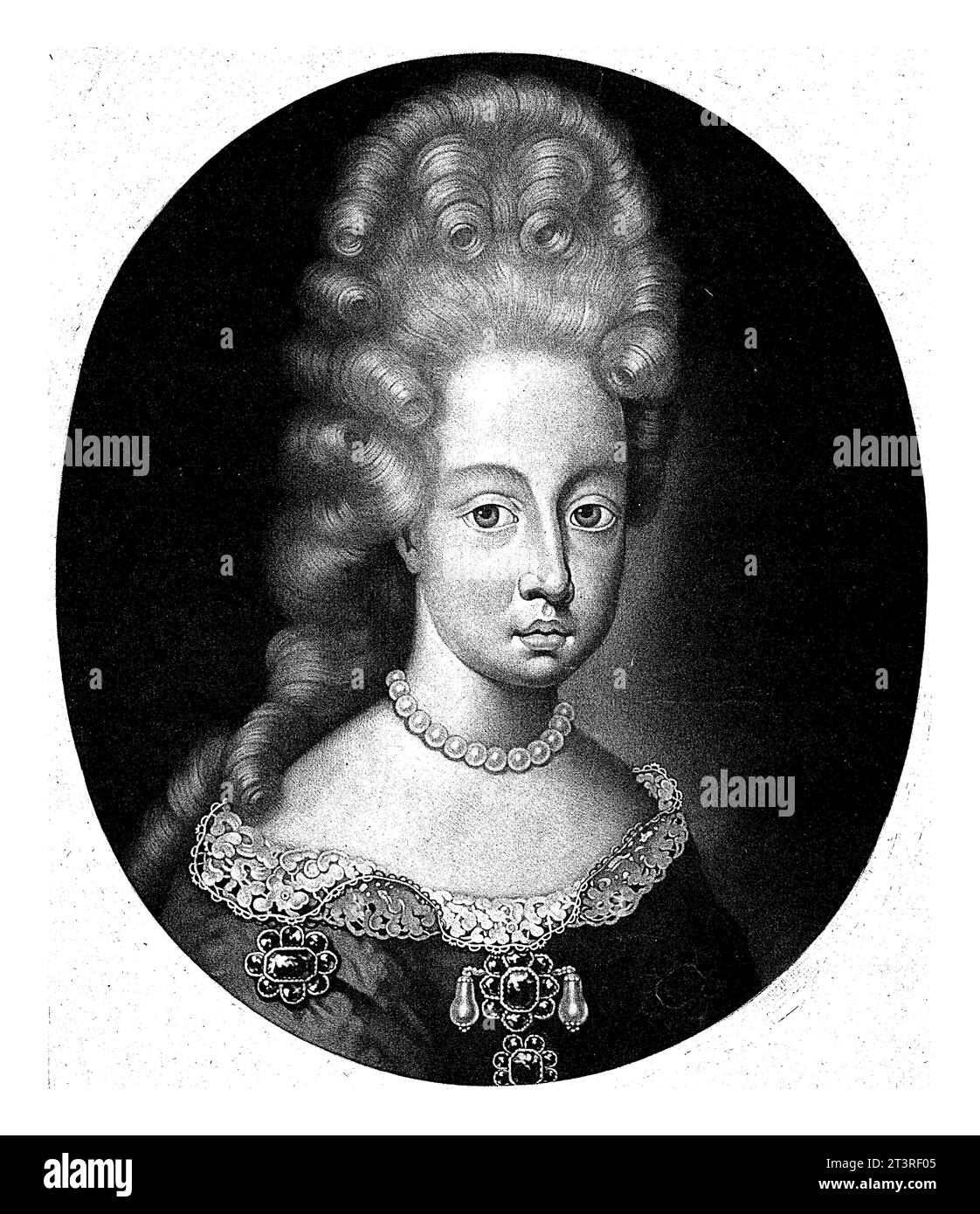 Portrait of Maria Theresa, Queen of France, Pieter Schenk (I), 1670 ...