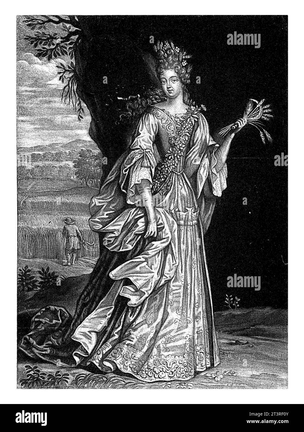 Summer, Jacob Gole, 1670 - 1724 The personification of summer with ears ...