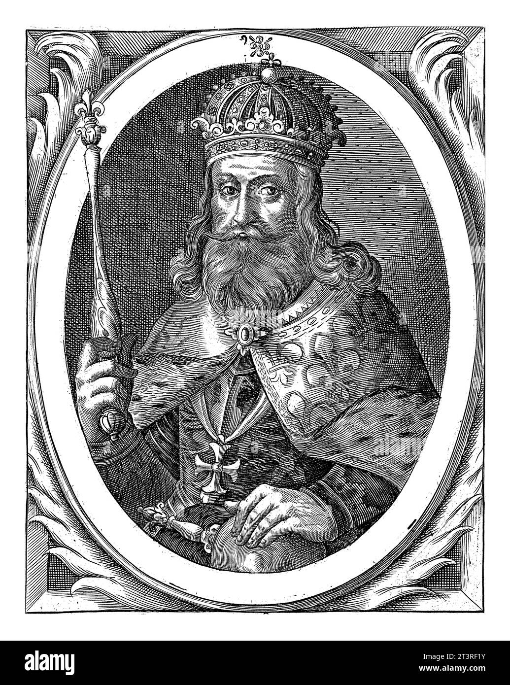 Charlemagne as one of the nine heroes, Willem van de Passe, 1621 - 1636 ...