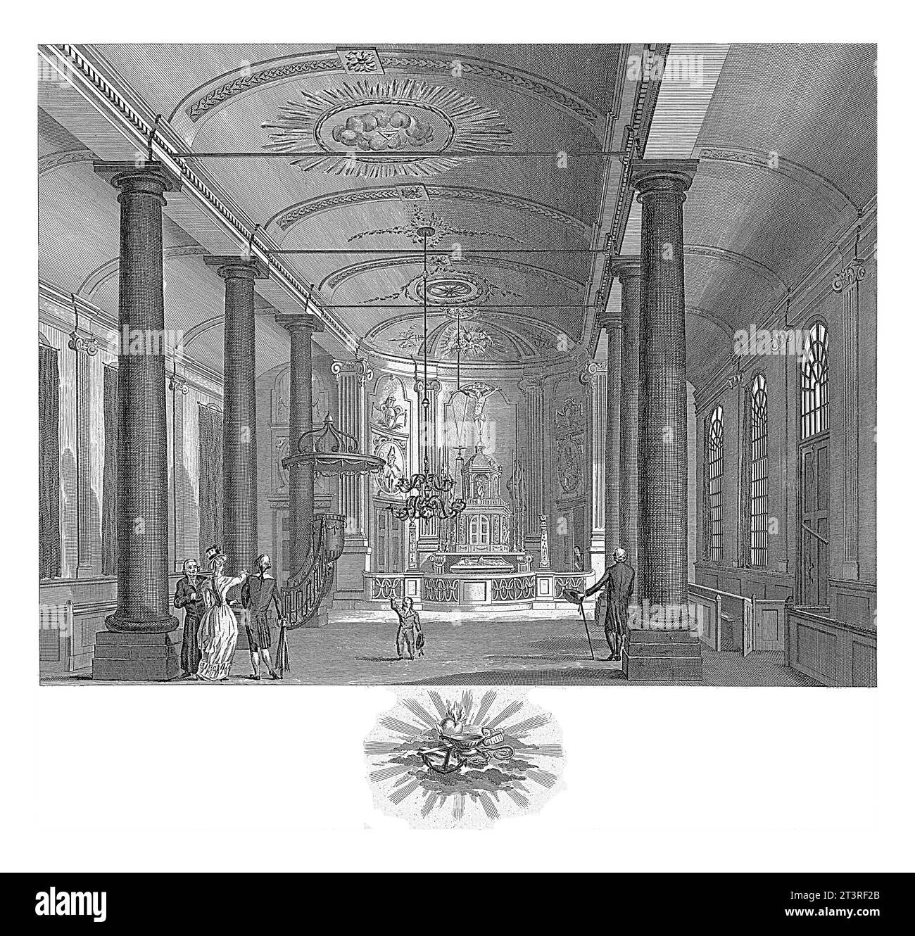 Interior of the Church of Love in Amsterdam, Daniel Veelwaard (I ...