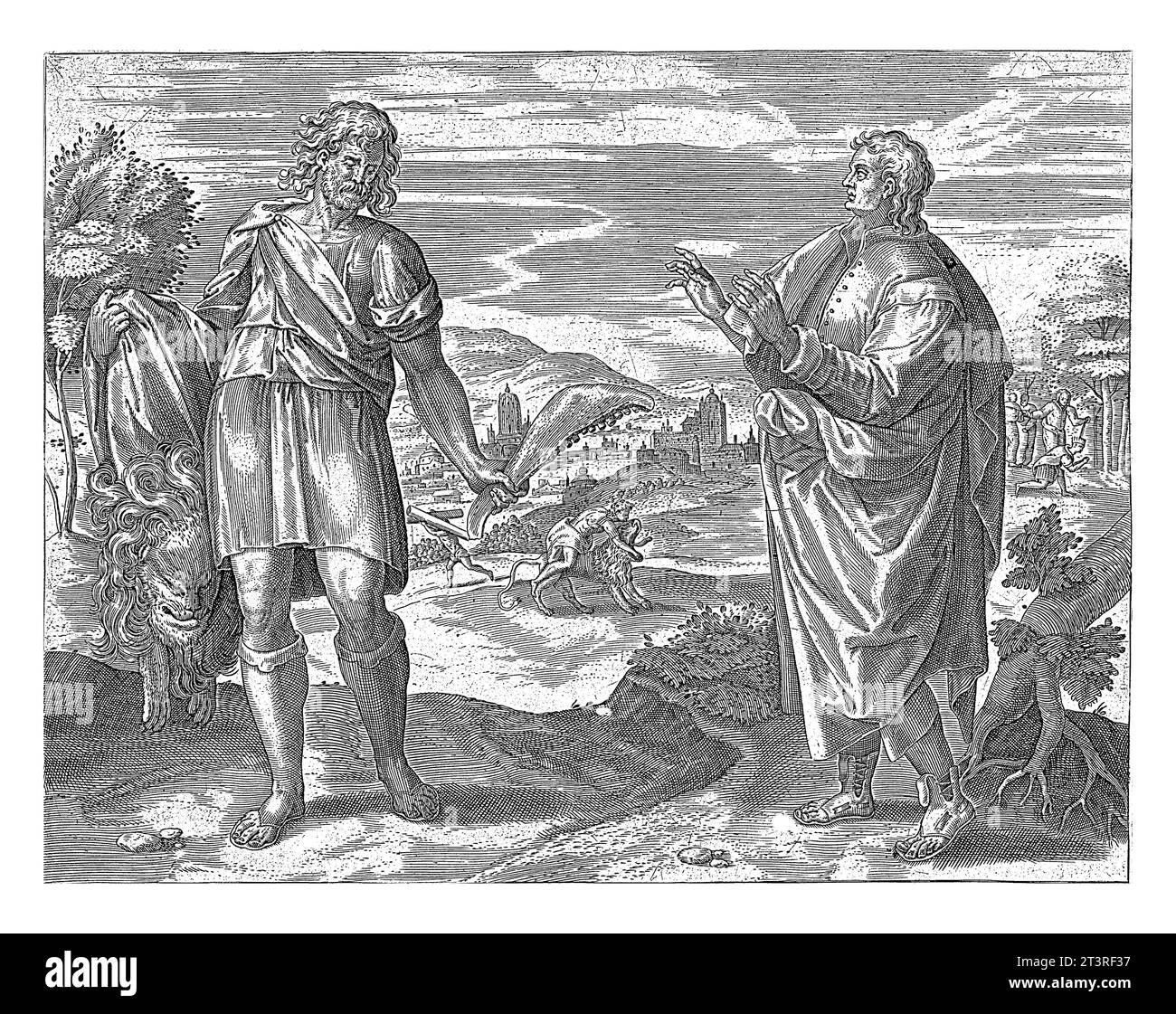 Simson and Samuel, Hans Collaert, after Jan Snellinck, 1585 The judges ...