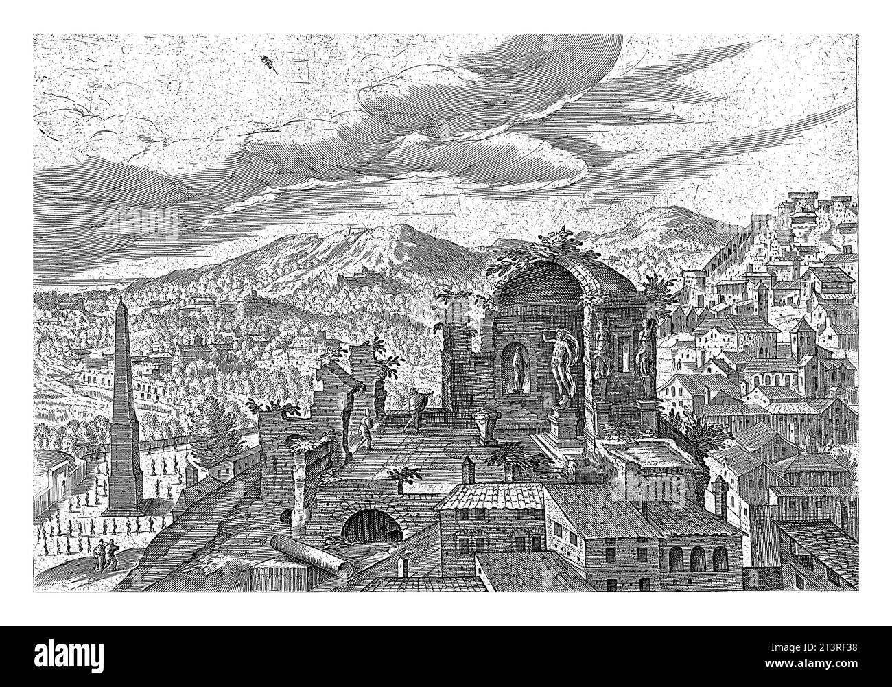 View of Palestrina and the Temple of Fortuna, Hendrick van Cleve, 1585 ...