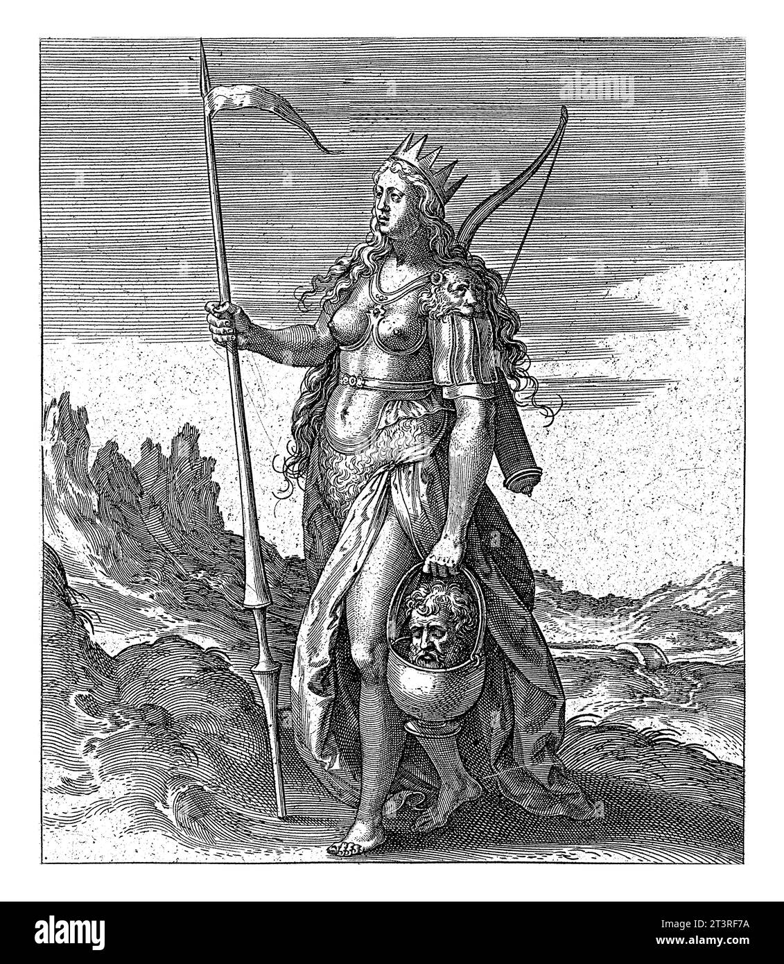 Landscape with Tomyris, the queen of the Massagetae, who with her army ...