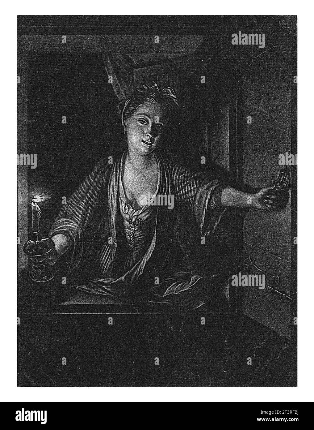 Woman closes window Black and White Stock Photos & Images - Alamy