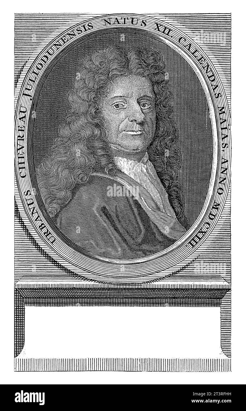 Portrait of Urbanus Chevreau, Pieter van Gunst, after Petitot, 1659 ...