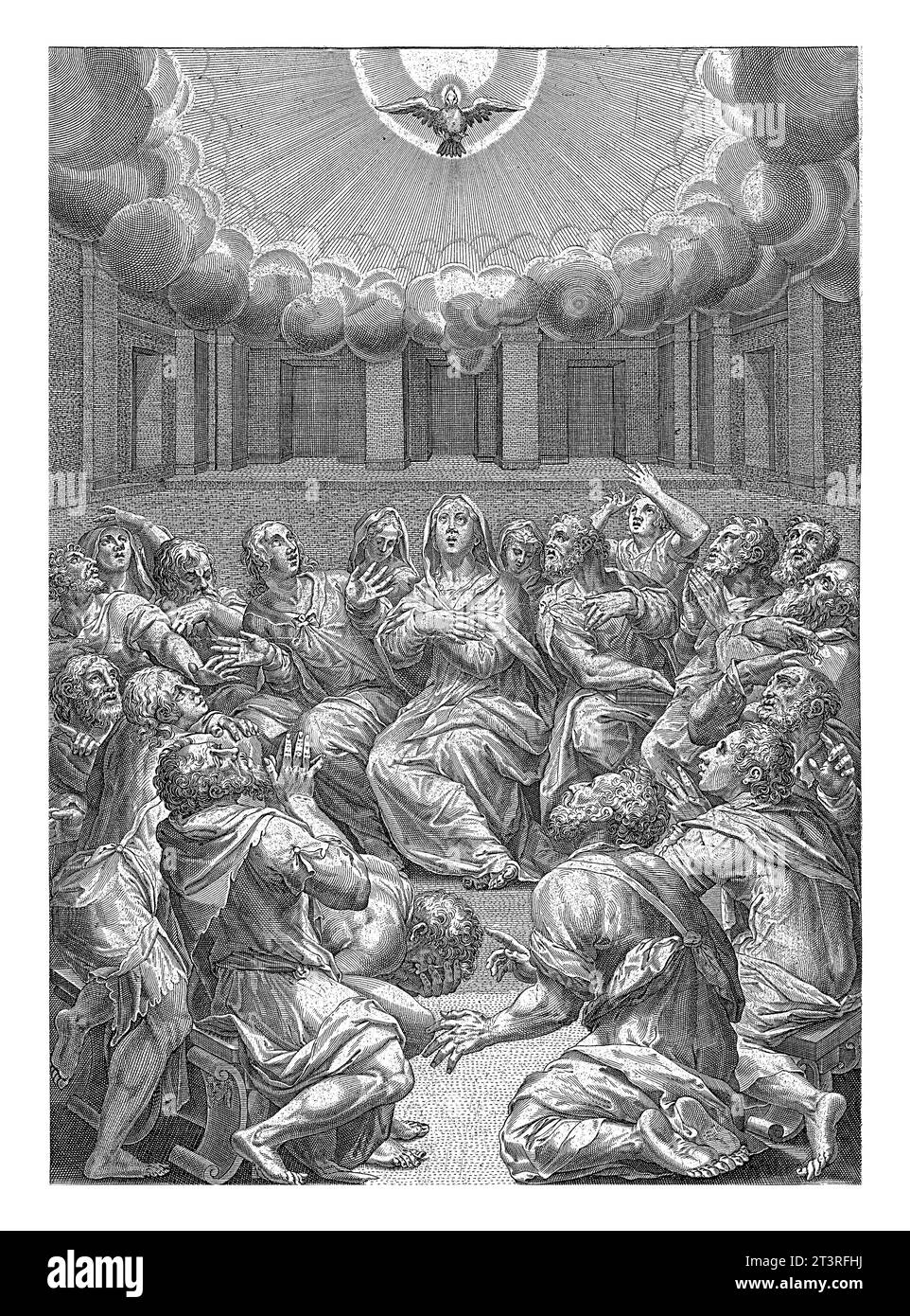 Outpouring of the Holy Spirit, Cornelis Cort, after Giorgio Vasari ...