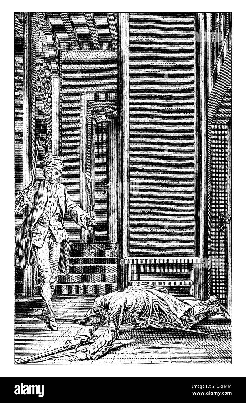 Thomas Jones in prison, Jan Punt, after Hubert Francois Gravelot, 1749 ...