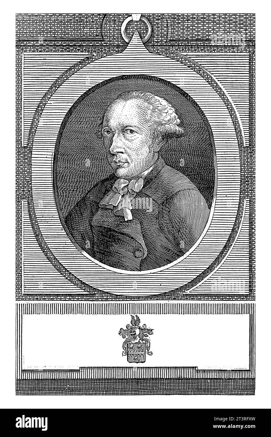 Portrait of Jean Baptiste van den Sande, J.F. De La Rue, 1787 Portrait ...