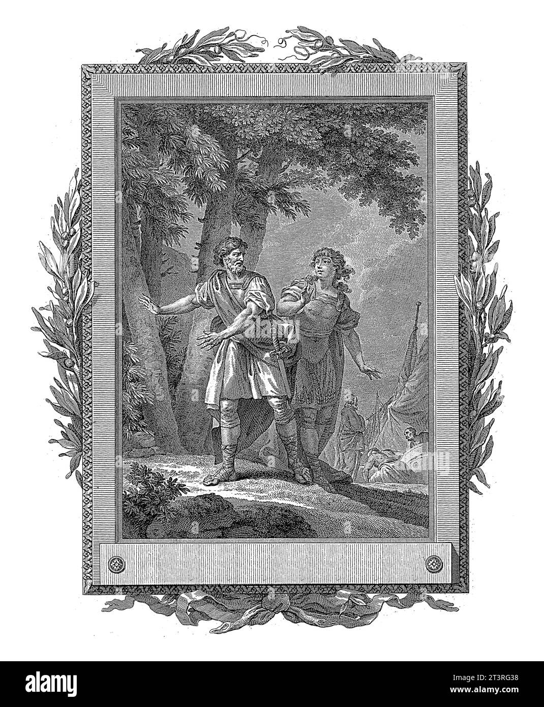 Telemachus speaks to his father, without recognizing him, Jean-Baptiste ...