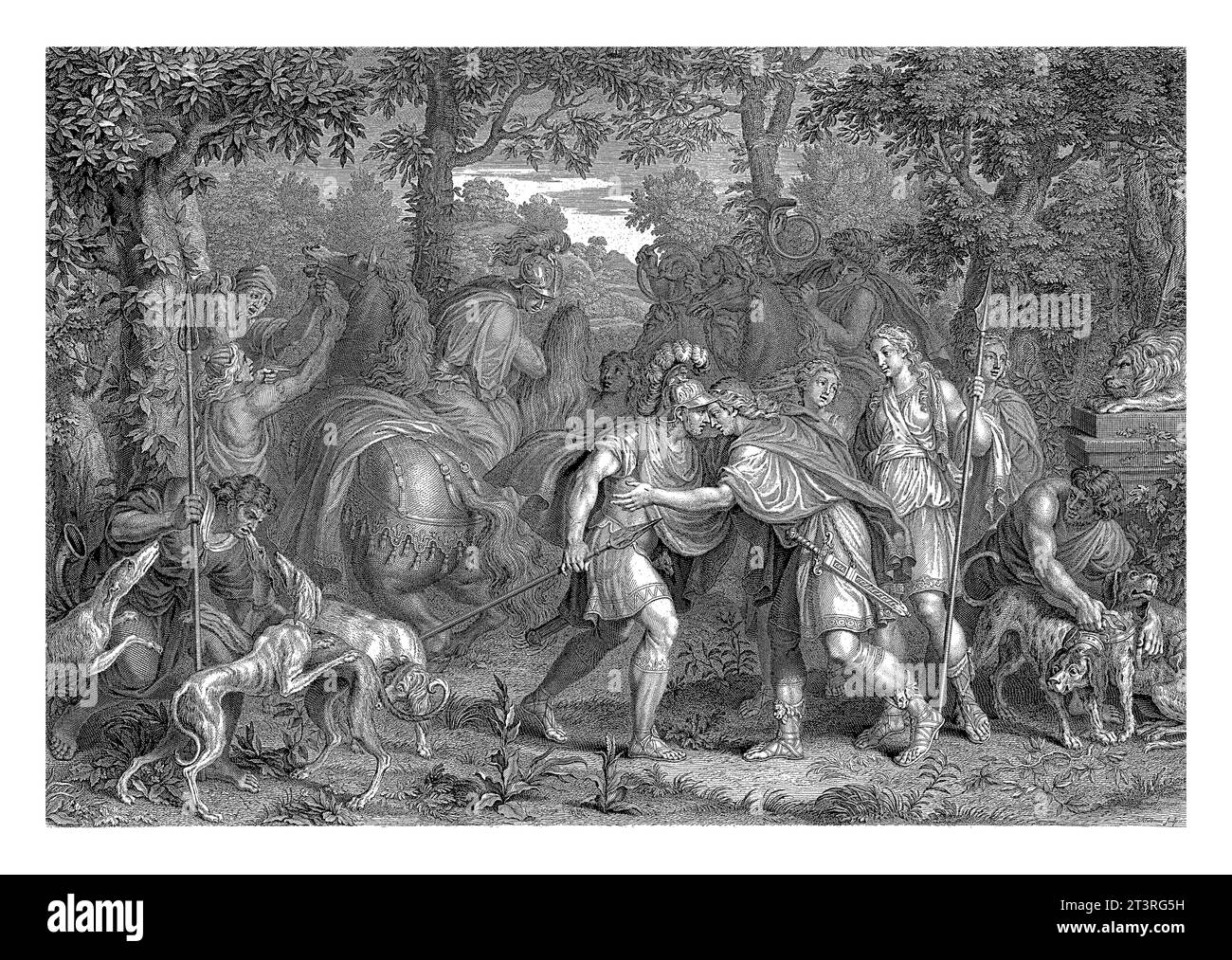 Hunt for the Caledonian Boar, Jacob Folkema, 1702 - 1767 Meleager and ...