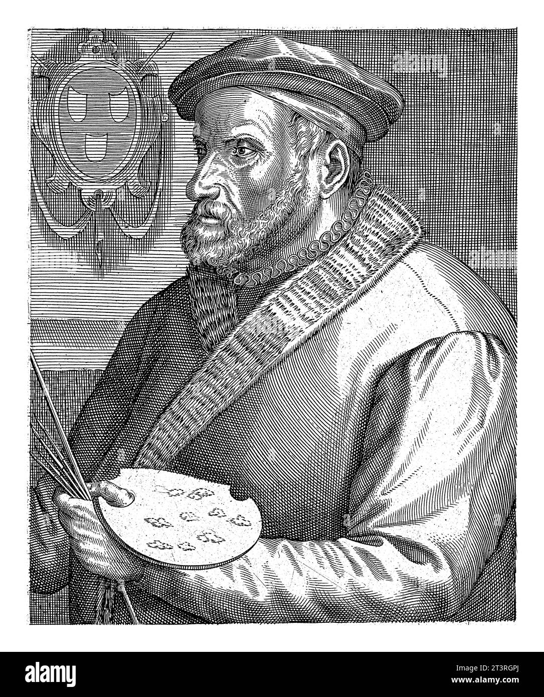 Portrait of Lucas Gassel, Hendrick Hondius (I), 1610 Half-length ...