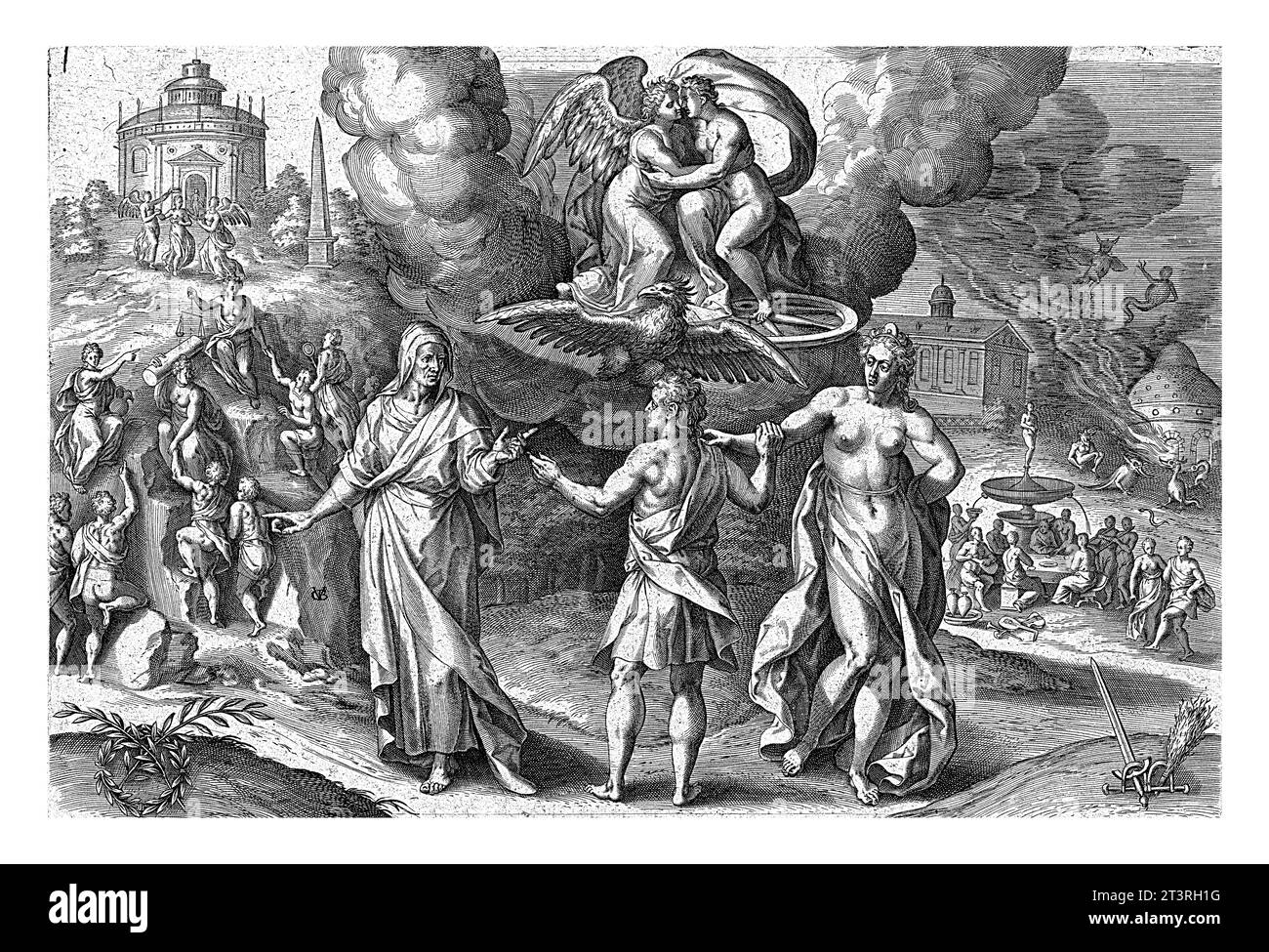 Hercules at the crossroads between the personifications Work (Labor ...