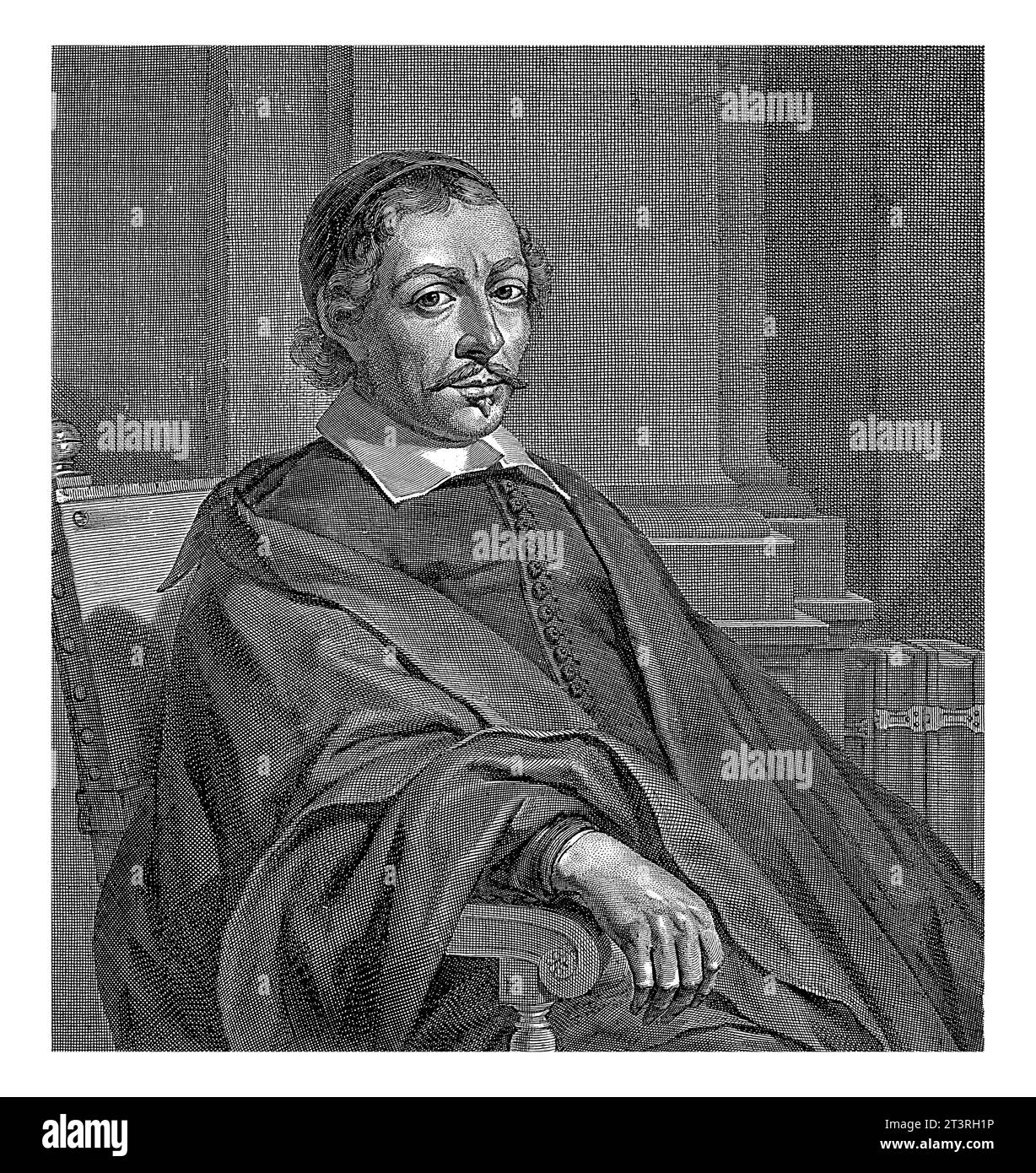 Portrait of Jacobus Hovius, Jan de Visscher, 1674 Portrait of the ...