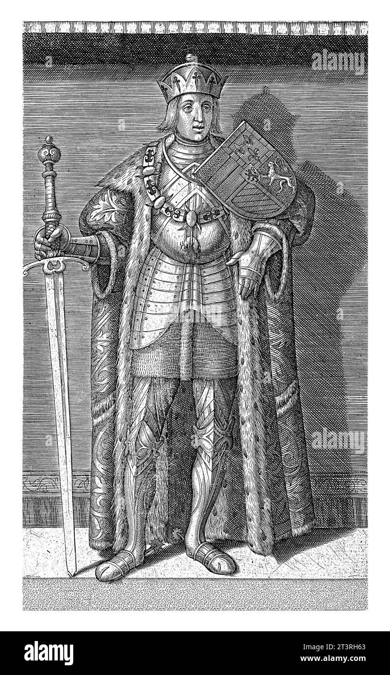 Portrait of Philip the Fair, Duke of Burgundy, Philips Galle, after ...