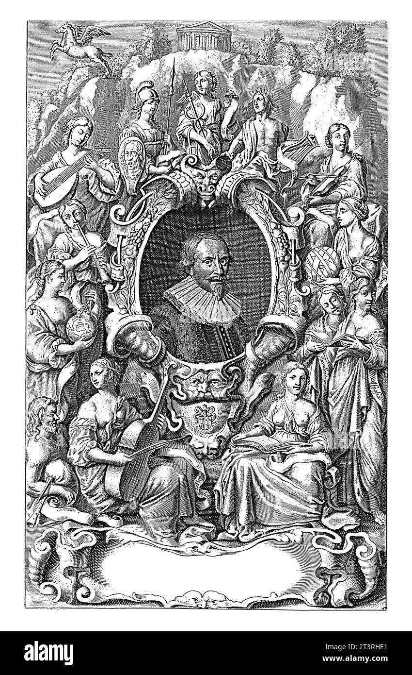 Portrait of writer and poet Jacob Cats at the age of 57 in an ...