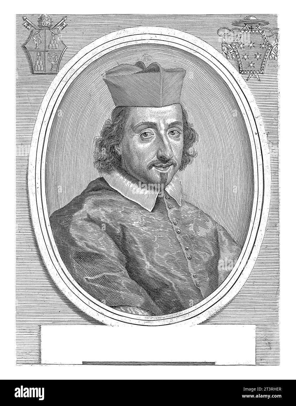 Portrait of Cardinal Paluzzo Paluzzi Altieri, Albertus Clouwet, after ...