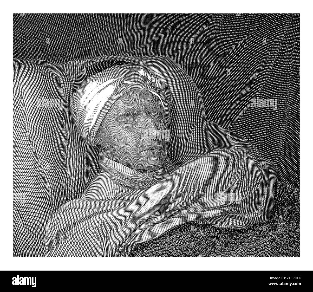 1833 the historian and poet willem bilderdijk on his deathbed hi-res ...