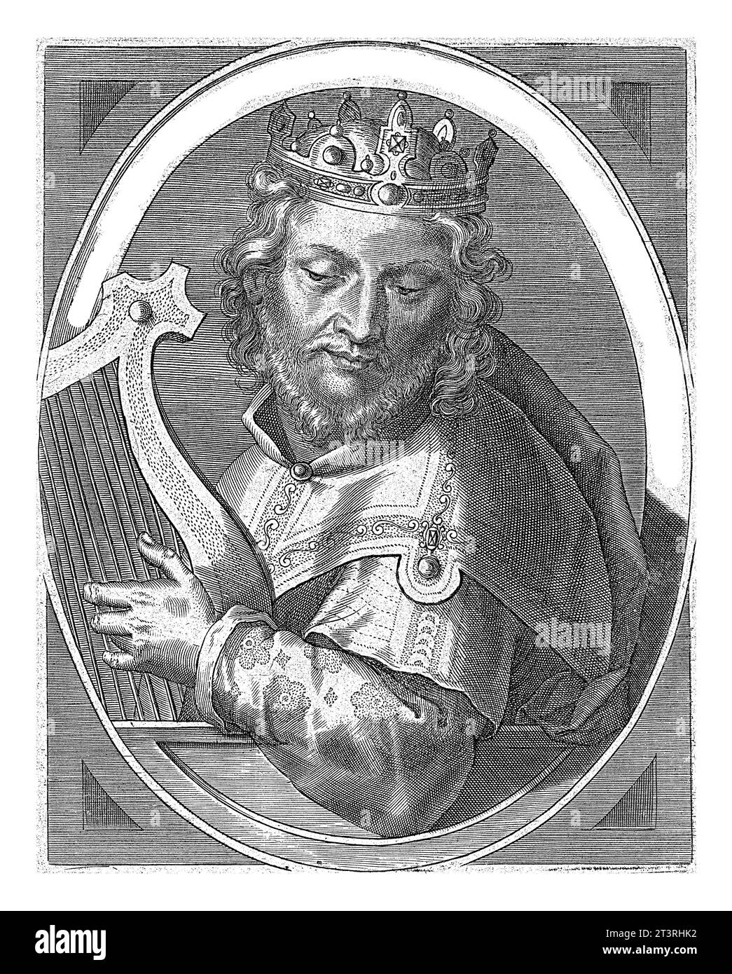 David, Cornelis Galle (I), after Jan van der Straet, 1613 King David ...