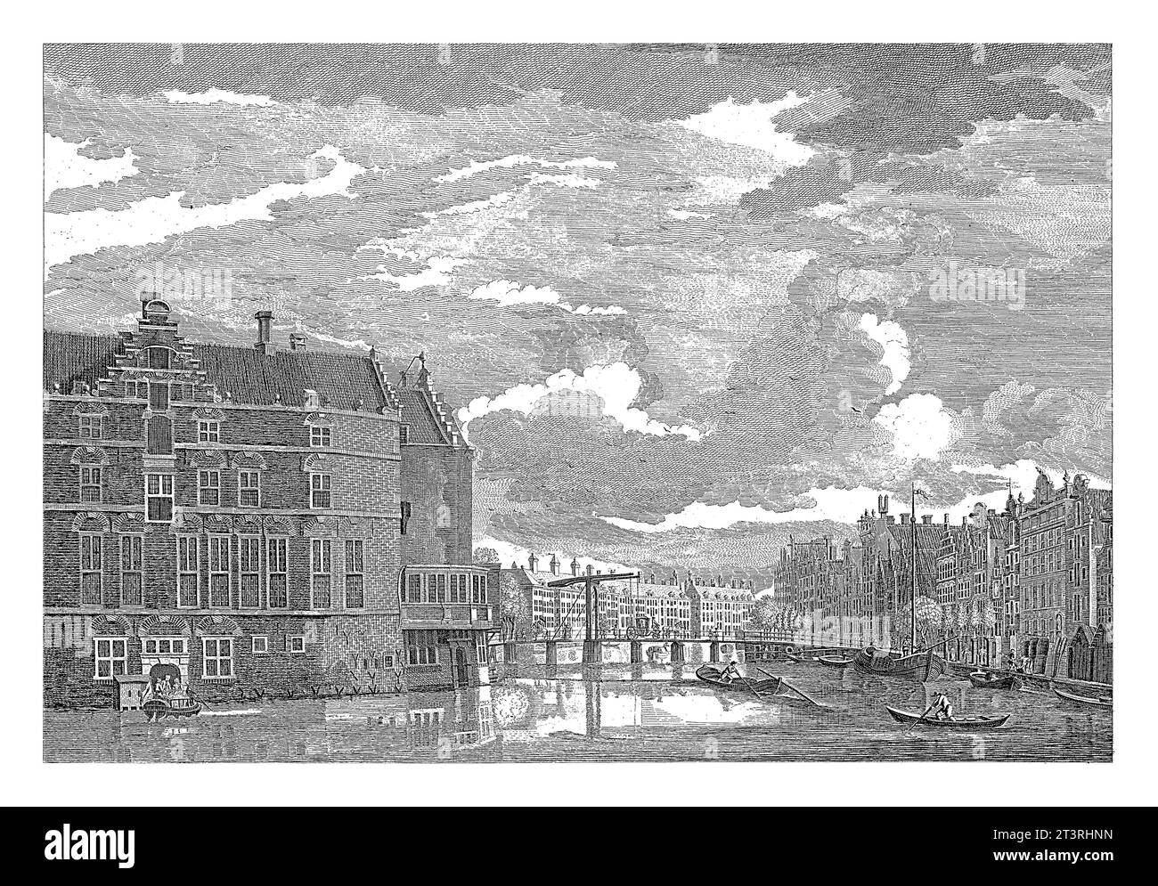 View of the Rondeel and the Halvemaans Bridge in Amsterdam, the Coppier ...