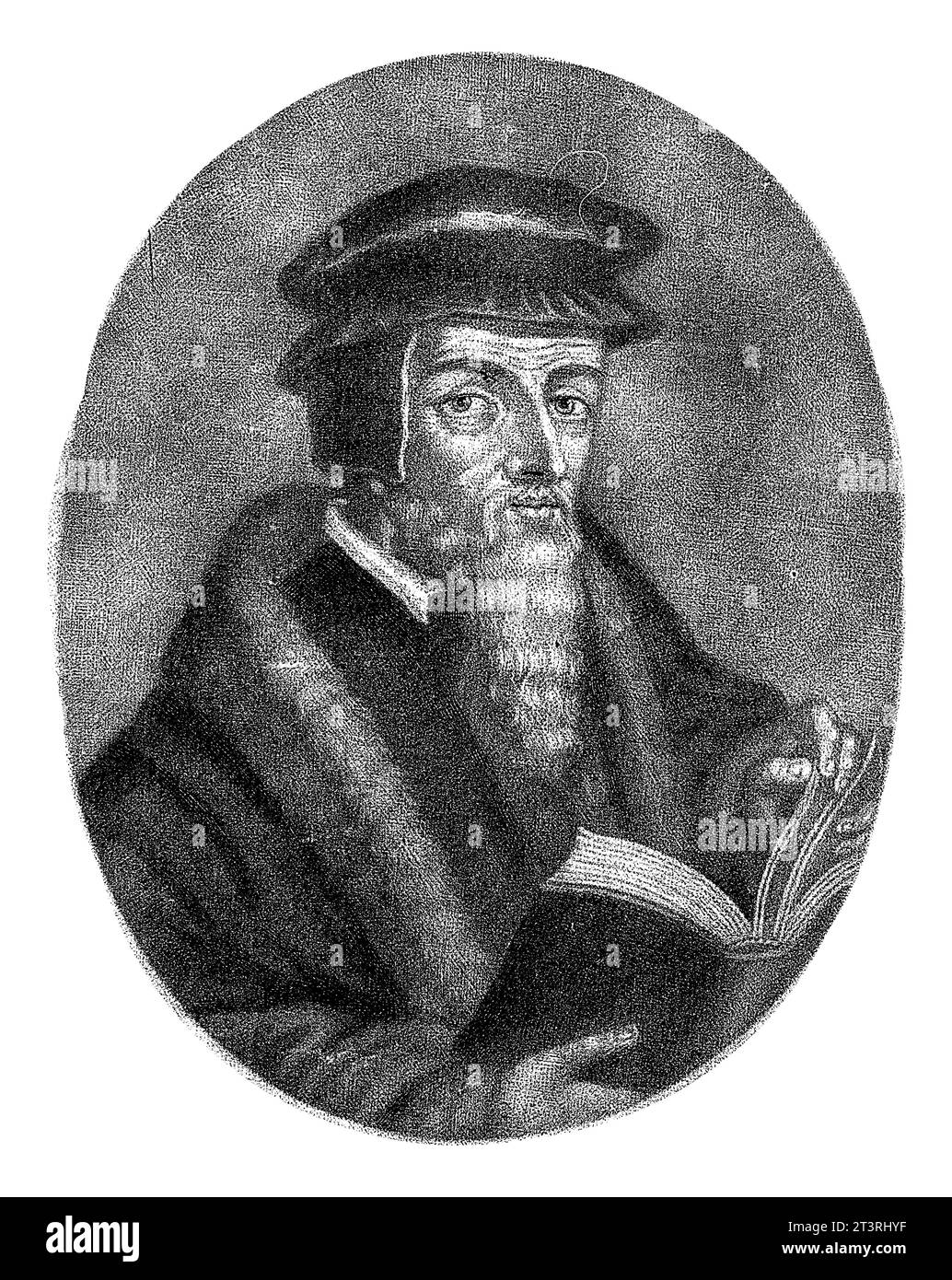 Portrait of the Reformer John Calvin, Pieter Schenk (I), 1670 - 1713 ...